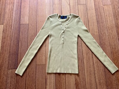 DECJUBA Women’s Long Sleeve Knit Top Mustard Yellow Size Medium | eBay ...