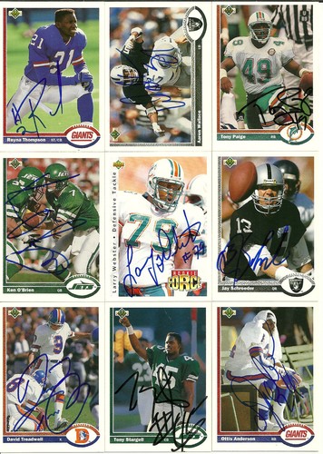 1992 Upper Deck LARRY WEBSTER Signed Card Lambeau Field DOLPHINS ...