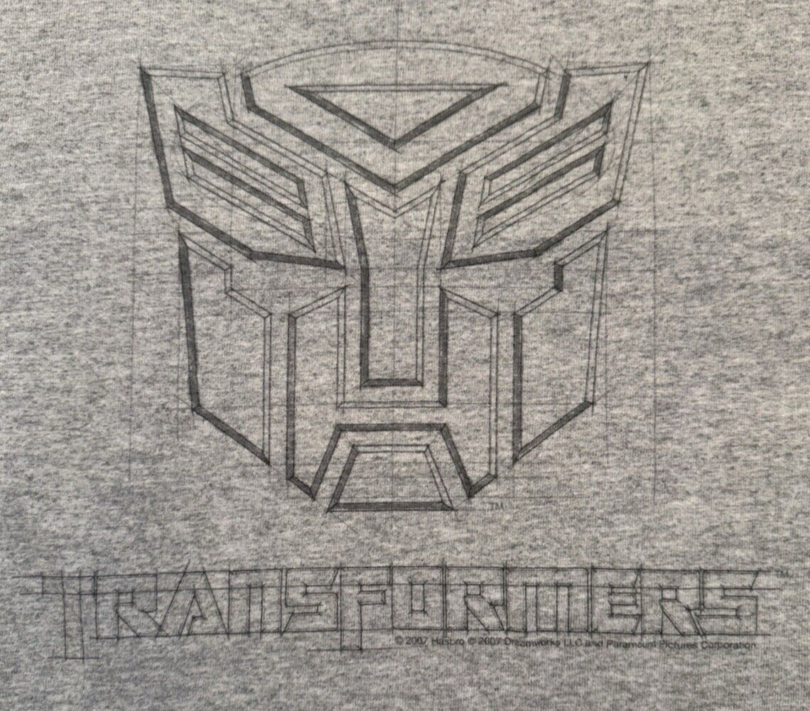 2007 Transformers Movie Promo Autobot Sketch Art T-Sh… - Gem