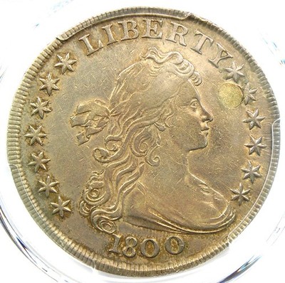 1800 Draped Bust Silver Dollar $1 - Certified PCGS VF Detail - Americai ...