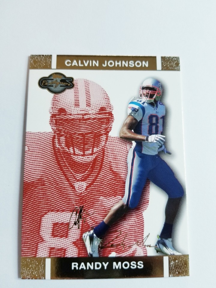 RANDY MOSS CALVIN JOHNSON 2007 TOPPS CO-SIGNERS RED GOLD #132/399 RC ...