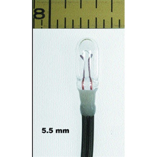 Miniatronics 18-024-10 12 Volt 50mA 5.5mm Light Bulb with Leads (Pack ...