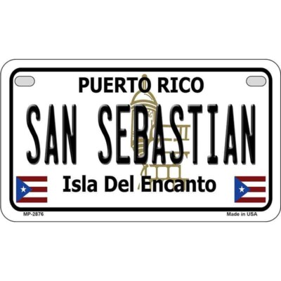 San Sebastian Puerto Rico Motorcycle License Plate Tag Sign Car Truck ...