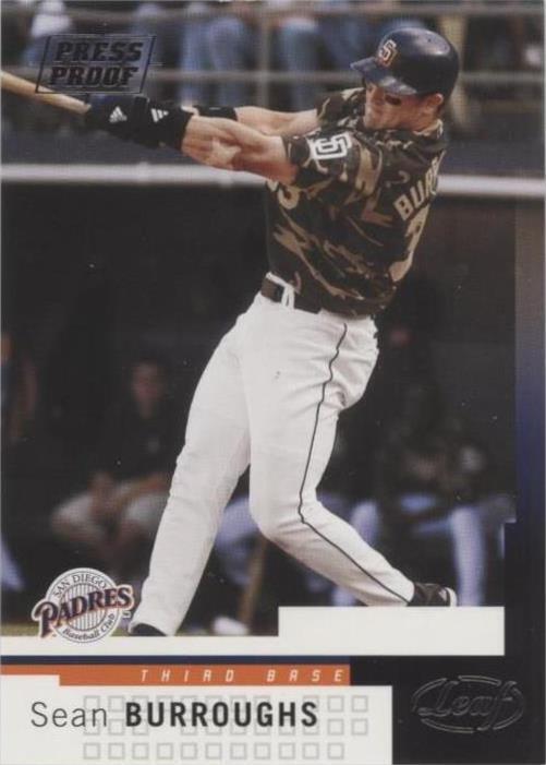 2004 Leaf - Sean Burroughs #191 Press Proof Silver /50 for sale online ...