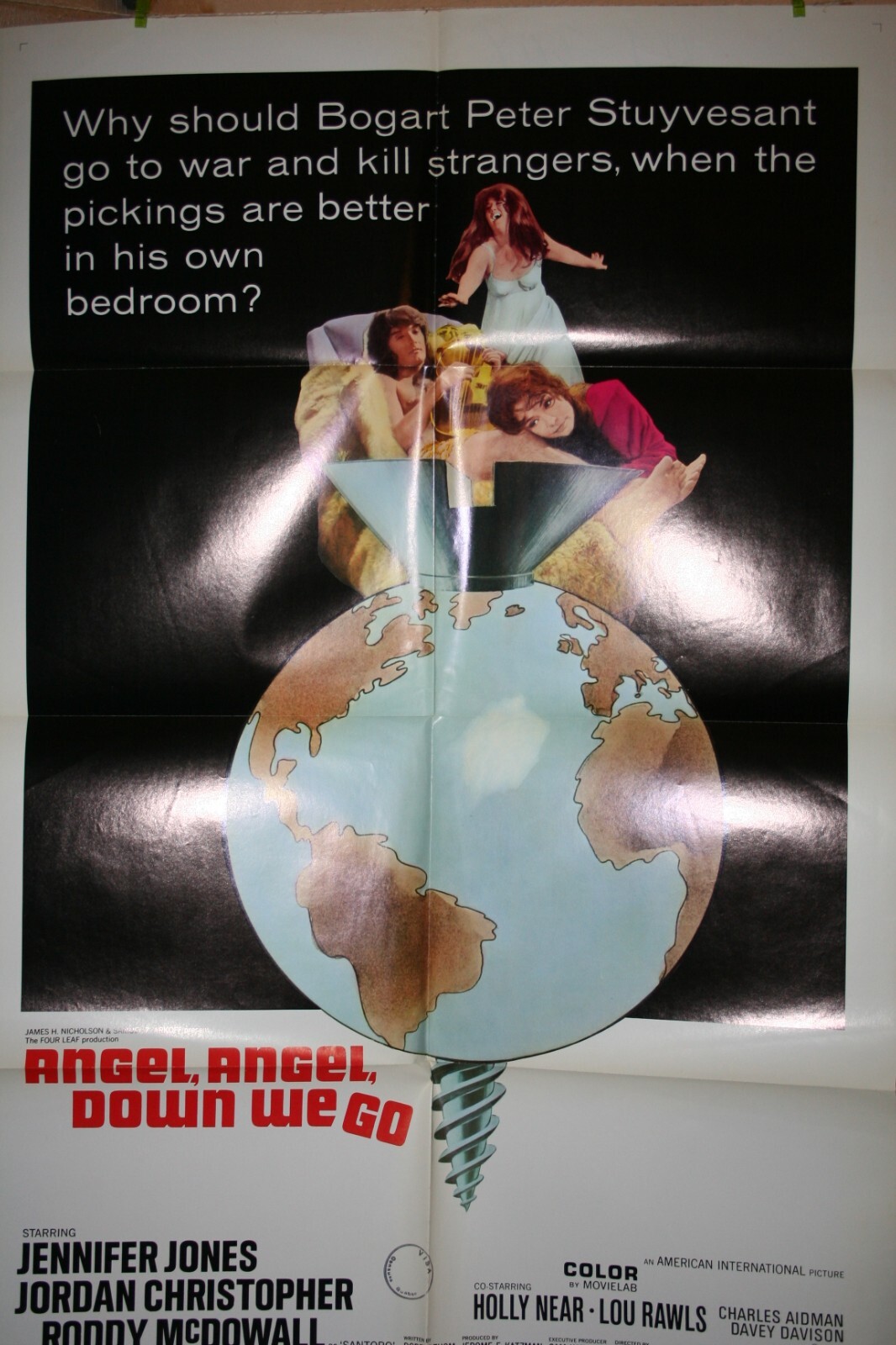 ANGEL ANGEL DOWN WE GO Original Movie Poster 1969 Jennifer Jones Roddy ...