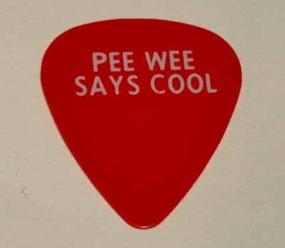 Pee Wee Herman Pee Wee Says Cool Red Guitar Pick Concert Stage Plectrum ...