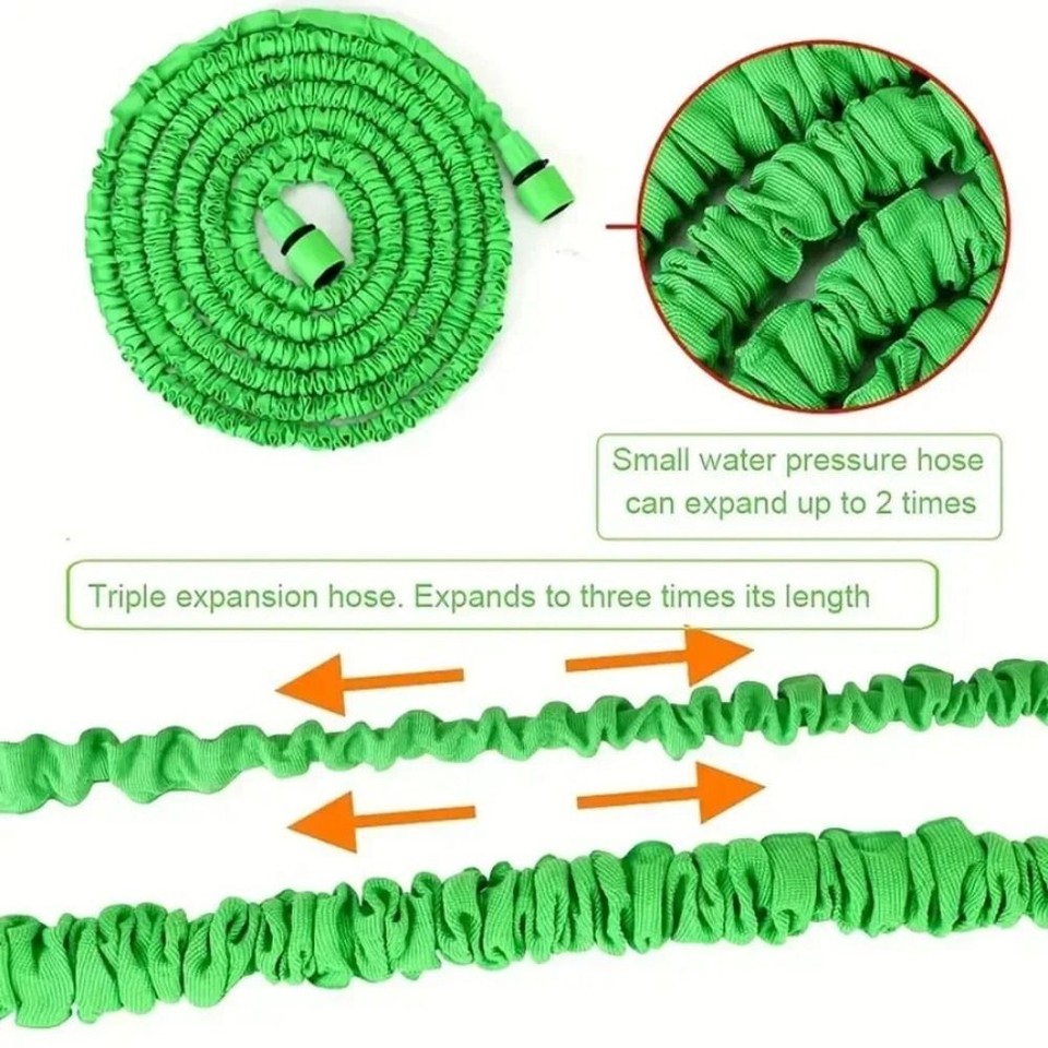 25/50/75/100/125/200FT Garden Hose Expandable Magic Water Pipes Home ...
