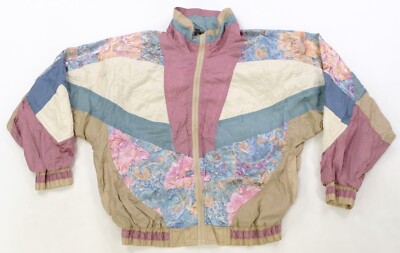 Rare Vintage ACTIVE STUFF Color Block Pattern Full Zip Track Jacket 80s ...