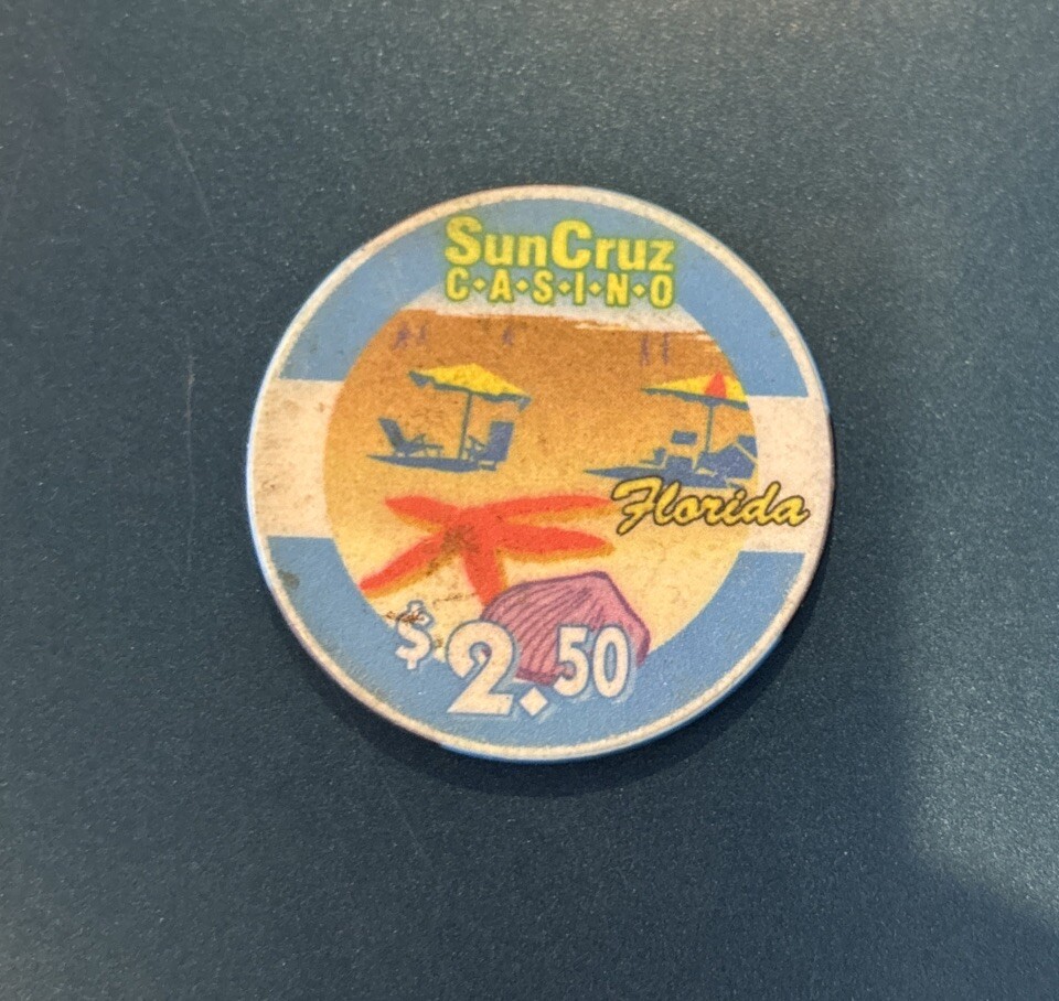 $2.50 CASINO GAMING CHIP - SUNCRUZ CASINO FLORIDA- Red Starfish | eBay