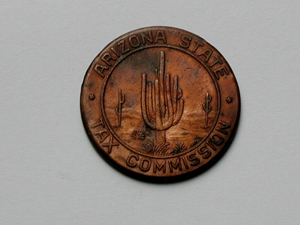 (1937-1954) ARIZONA Sales Tax Commission Token - 5 Mills $0.005 ...
