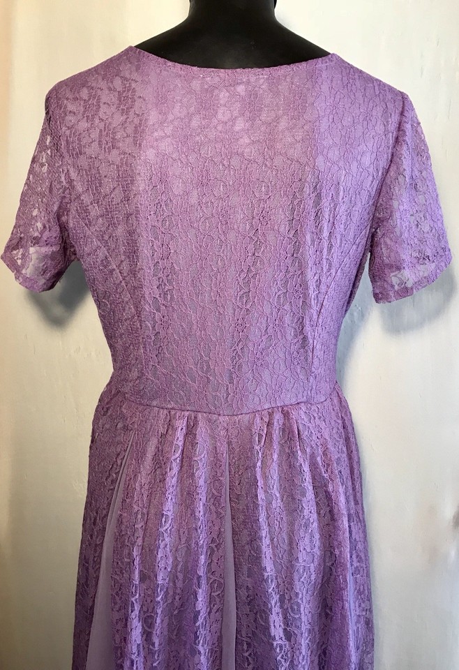 The Paragon Women's Purple Wisteria Elegant Lace polyester dress formal ...