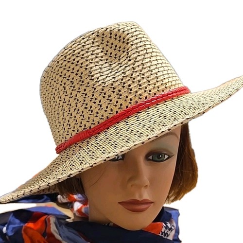 Ivanka Trump Sun Hat - With Red Braided Ribbon.. Excellent Condition ...