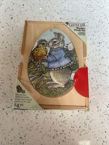 Handcrafted Jan Brett's the Easter Egg Bunny Rabbit Wooden Puzzle Set ...