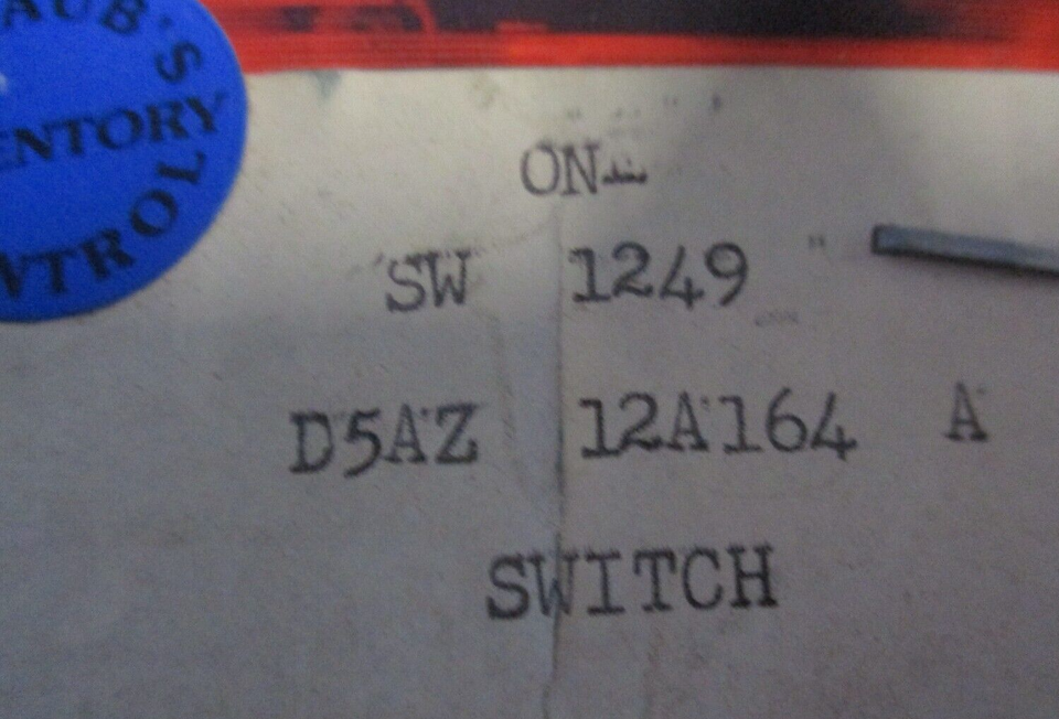 FORD MOTORCRAFT D5AZ-12A164-A DISTRIBUTOR AMBIENT SWITCH SW-1249 | eBay