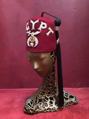 Vintage Fez Tassels EGYPT Jewels Rhinestones D.Turin& Co; Inc.HIALEAH ...
