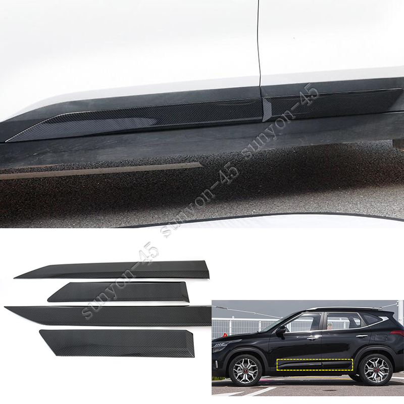 For Kia Seltos 2021 ABS chrome Body Door Side Molding Cover Trim ...