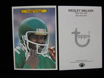 1980 Wesley Walker New York Jets Topps Jumbo Picture Card #5 | eBay