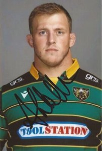 NORTHAMPTON SAINTS RUGBY: ALEX WALLER SIGNED 6x4 2019/2020 PORTRAIT ...