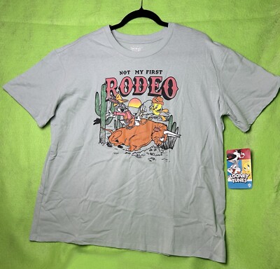 Looney Tunes Bugs Bunny & Tweety Rodeo Brand New Graphic Crew Neck SS ...