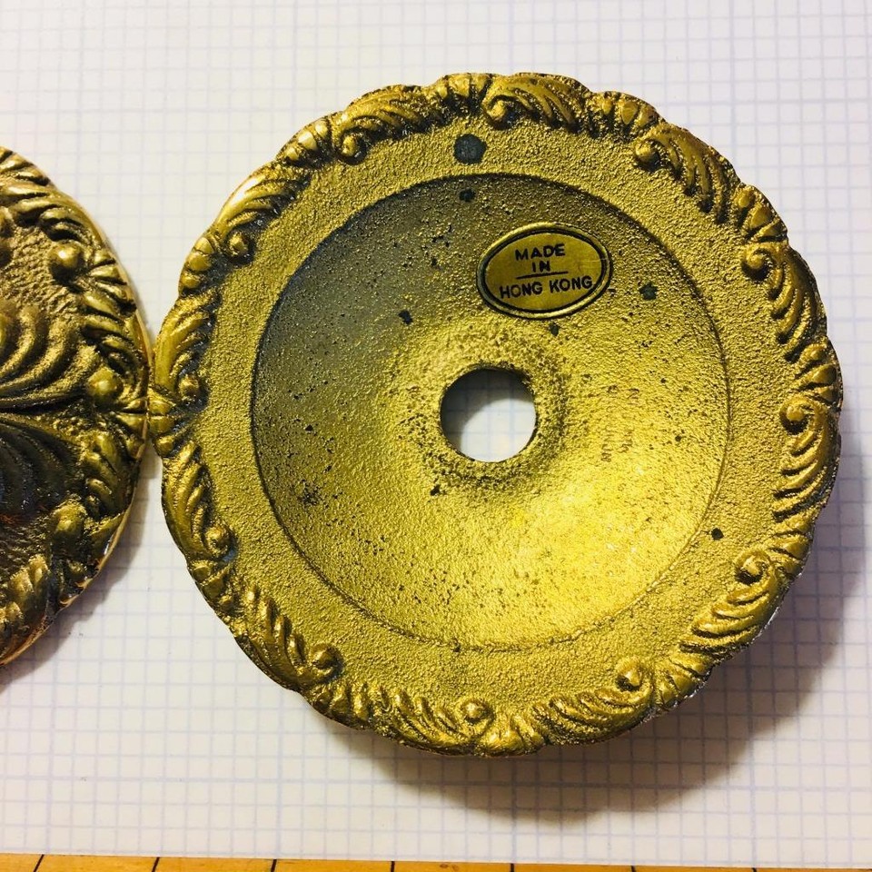 Fancy Brass Chandelier 2 3/4" Bobeche Lamp Part old new stock Type C | eBay