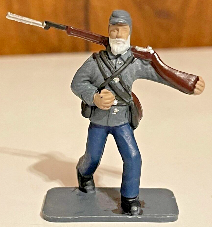 1/32 Scale 5 Union Civil War Toy Soldiers In Battle Uniforms BMC Marx ...