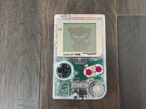 Nintendo Game Boy Pocket GBP Clear Shell & Glass Lens- Fully ...