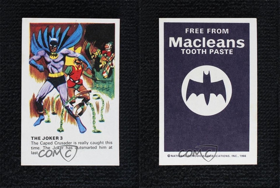 1966 Batman Macleans Tooth Paste Back The Joker Robin 3 #J3 0a6 | eBay