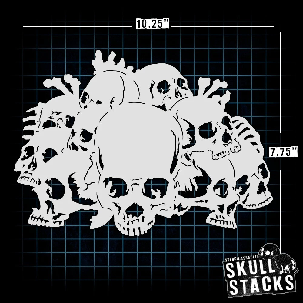 Pile Of Skulls Stencil