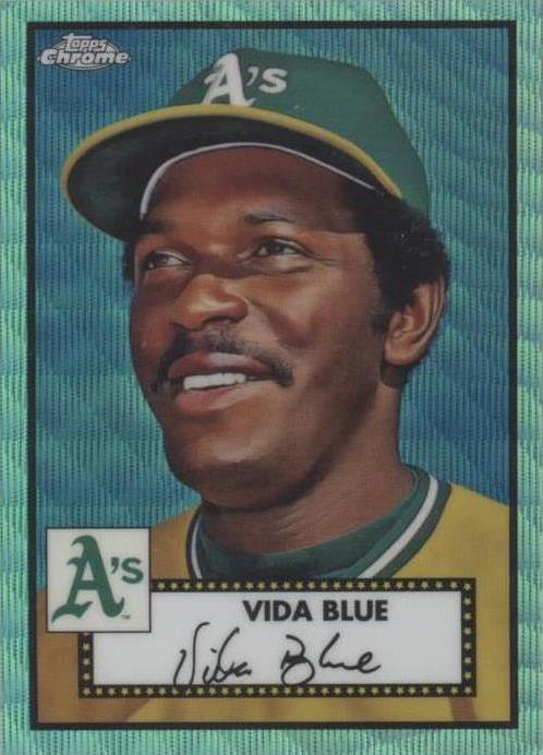 2021 Topps Chrome Platinum Anniversary - Vida Blue #552 Aqua Wave ...