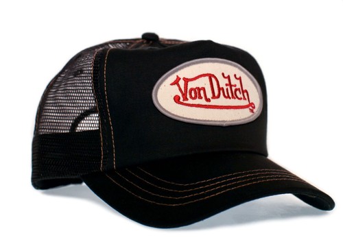 Authentic Vintage Von Dutch Originals Black Solid Chris Truckers Cap ...