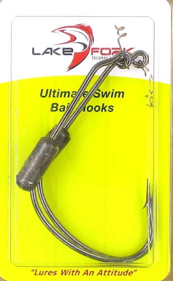 (6) Packs Lake Fork Weighted Swim Bait 10/0 Fish Hooks #KC43 Brand New ...