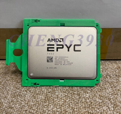 AMD epyc 7402 24 cores 48 threads 2.8ghz up to 3.35ghz 180w CPU ...