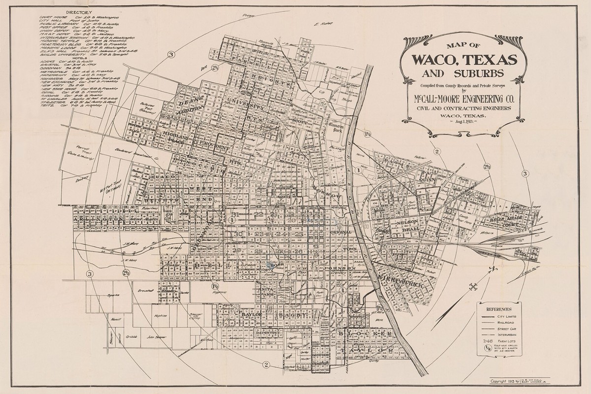 Large Map Of Waco Texas