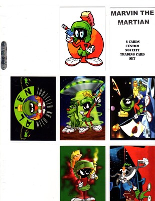 MARVIN THE MARTIAN CUSTOM TRADING CARD 6 CARDS SET | eBay