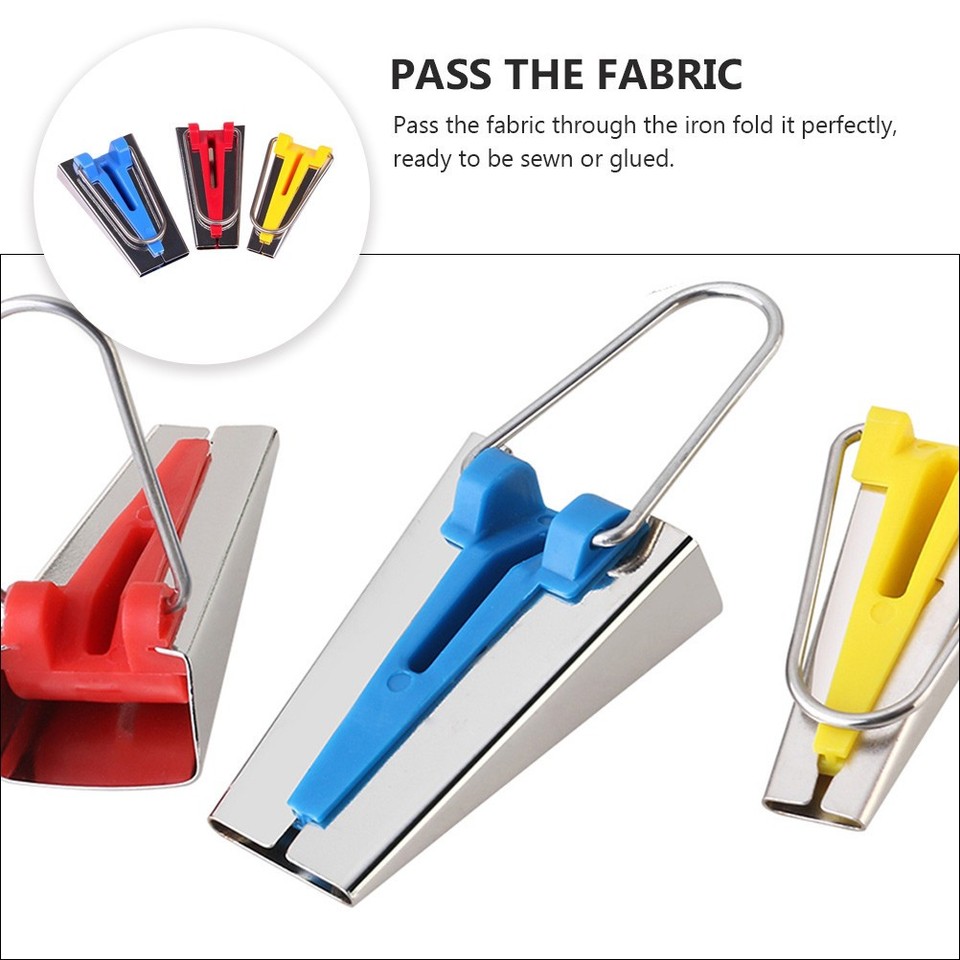 3 PCS/Set Sewing Accessories Fold Bias Tape Maker Tool Double Binding ...