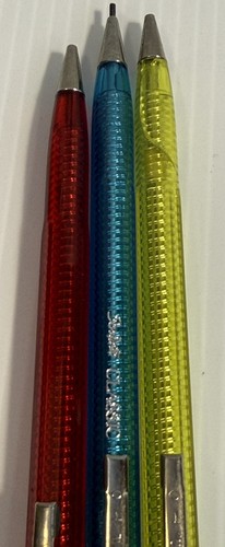 3 Vintage SCRIPTO Twist Mechanical "Classic" Pencil Blue YELLOW Red ...