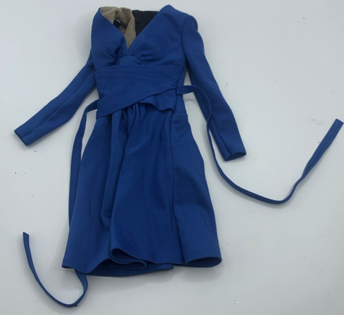 Franklin Mint Kate Middleton Vinyl Portrait Doll Blue Tie Back Dress ...