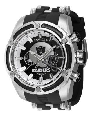 Invicta NFL Las Vegas Raiders Men's 52mm Carbon Fiber Chronograph Watch ...