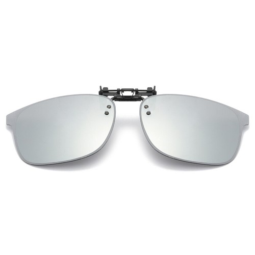 Polarized Clip on Sunglasses Over Prescription Glasses Rimless Flip Up ...