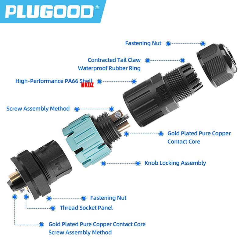 2/3 Pin Junction Box Outdoor IP68 Waterproof Electrical Cable Wire ...