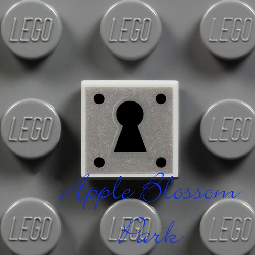NEW Lego Minifig KEY HOLE LOCK 1x1 GRAY TILE Castle Door Treasure Chest ...
