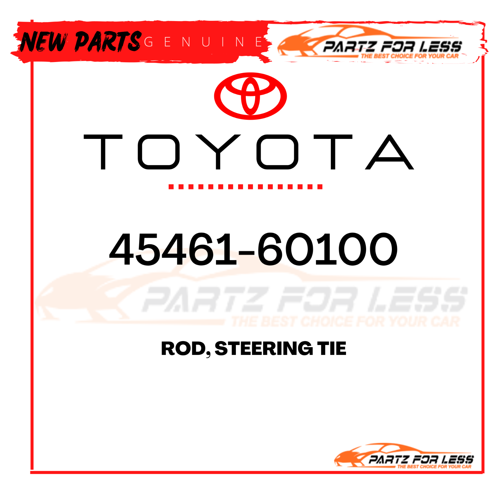 45461-60100 TOYOTA GENUINE Land Cruiser ROD, STEERING TIE 4546160100 ...