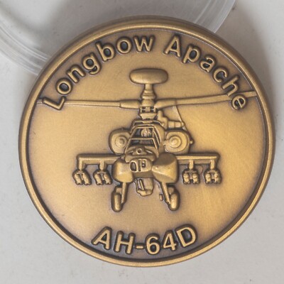 Vintage US Army AH-64 Apache AH-64D Longbow Helicopter Challenge Coin ...