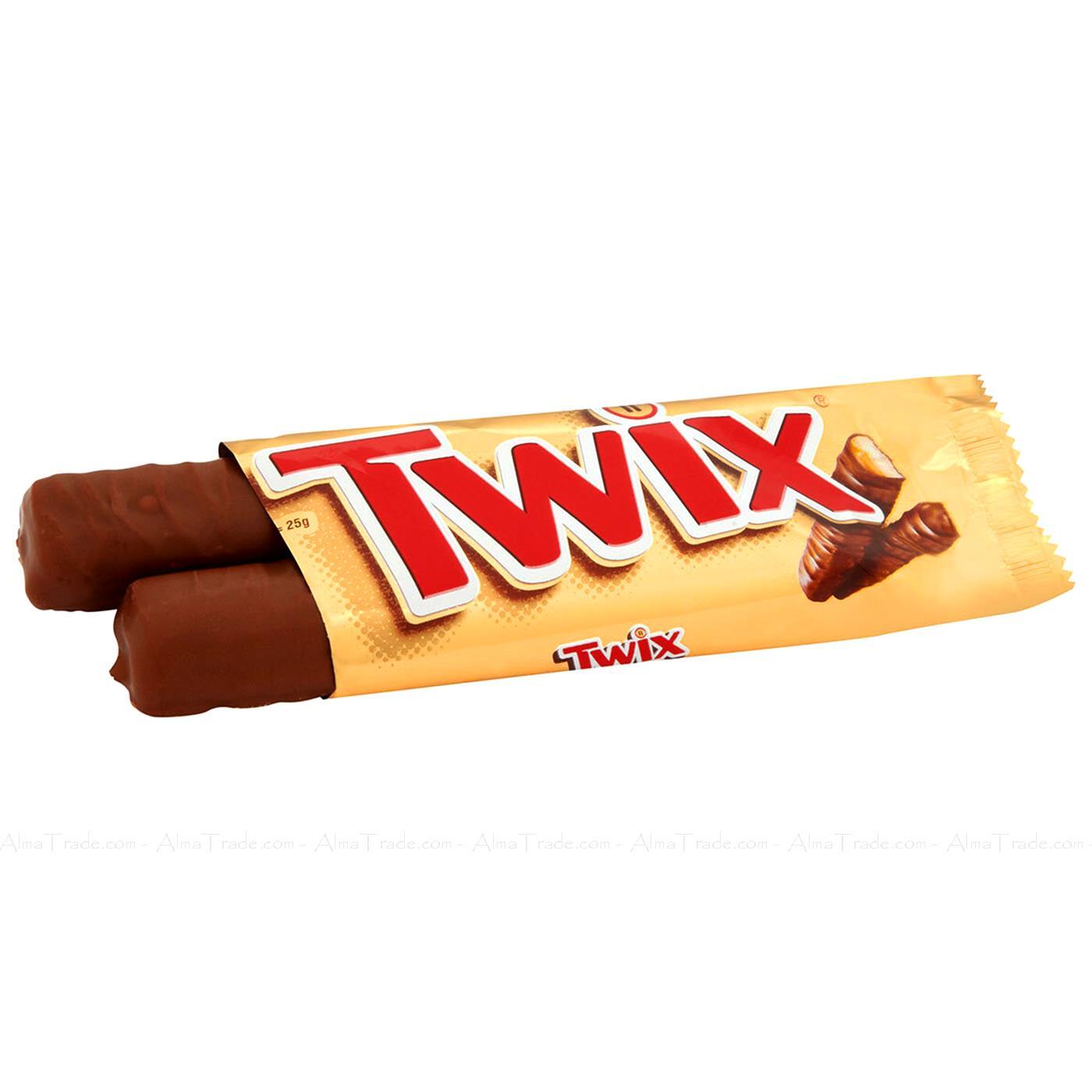 Twix Creamy Milk Chocolate Bars Biscuit Smooth Caramel Filling Box Pack ...