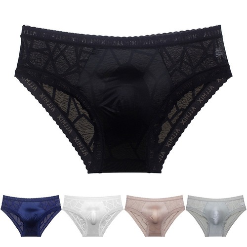 Men's Unique Lace Detail Briefs Soft and Stylish Low Waist Underwear ...