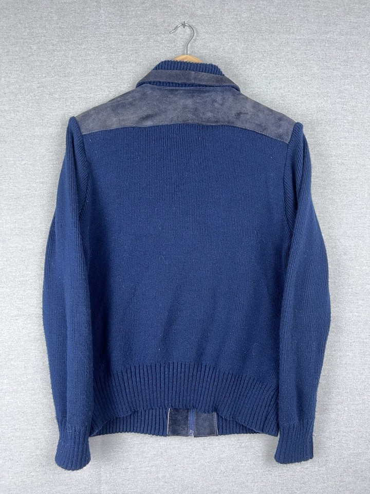 Landmark Contemporary Collection Men’s Jacket Navy Suede Size L | eBay