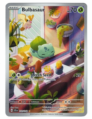 Bulbasaur - 143/142 Stellar Crown (Pokemon) Full Art Illustration Rare NM | eBay