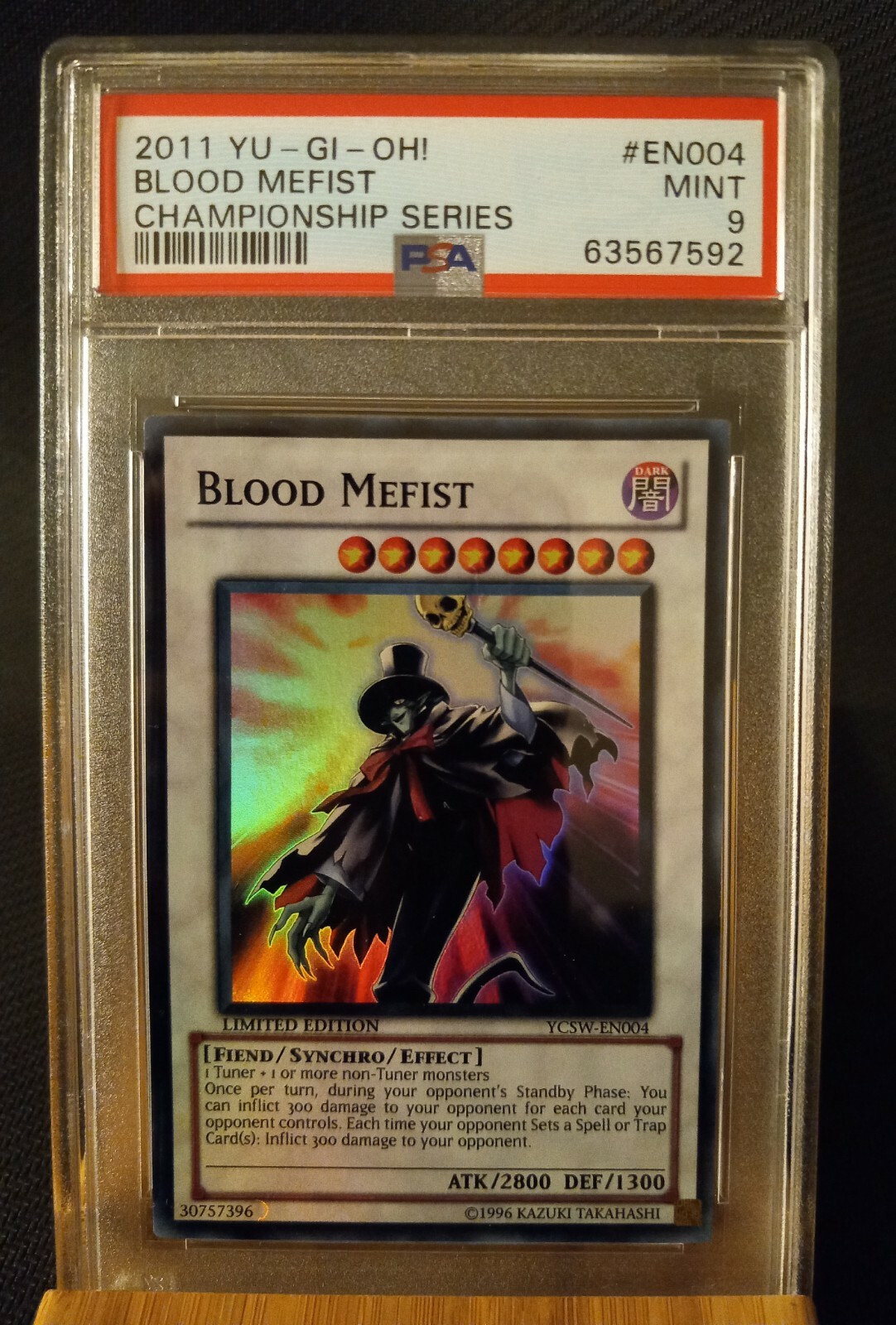 Yu-Gi-Oh! Blood Mefist YCSW-EN004 PSA 9 Mint Super Rare 2011 Limited ...