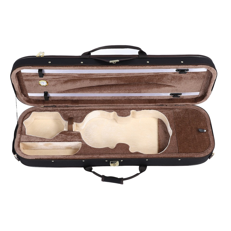 4/4 Full Size Violin Case Oblong Shape Violin Hard Case Plush Interior ...