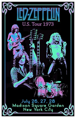 LED ZEPPELIN PHOTO ORIGINAL 1973 US TOUR PAGE PLANT 8.5X11 POSTER ...